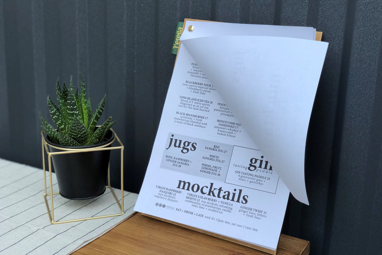 Menu Folder Leather Menu A4 A5 Leather Menu Cover Custom - Etsy