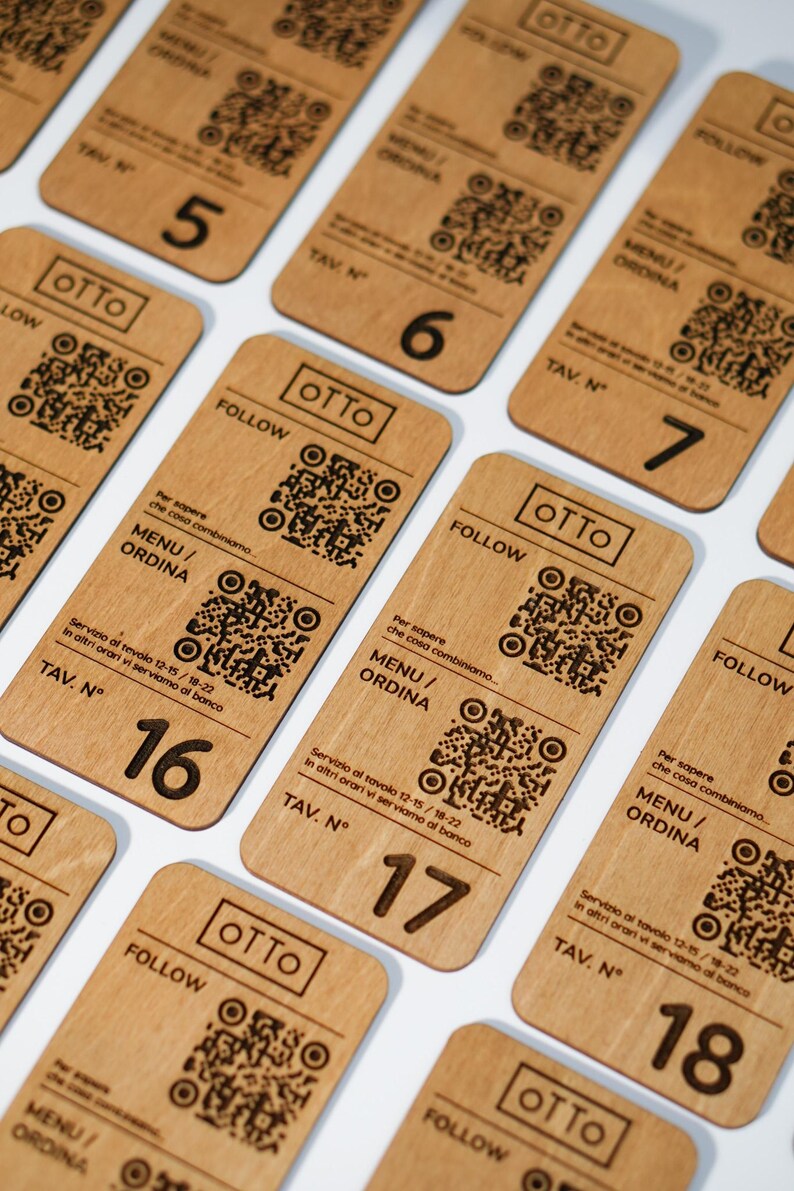 Custom Wood QR Code Menu Sign: Restaurant Cafe Plywood - Etsy