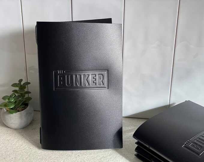 Leather Menu Folder A4/A5, Menu Holder With Embosing, Restaurant Menu ...
