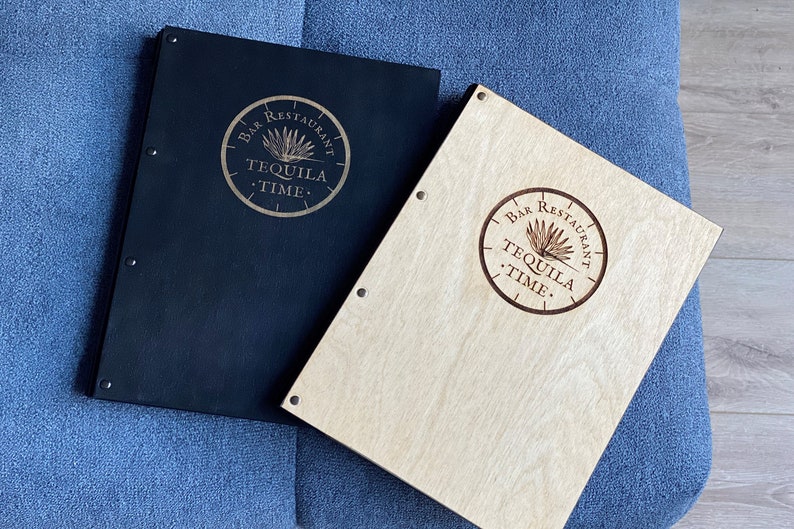 Menu Folder Leather Menu A4 A5 Leather Menu Cover Custom - Etsy