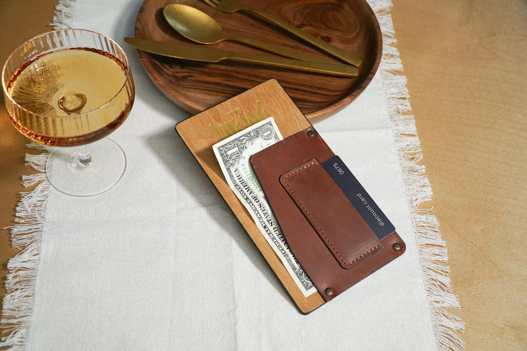 Leather Bill Holder, Leather Check Holder, Leather Check Holder With ...