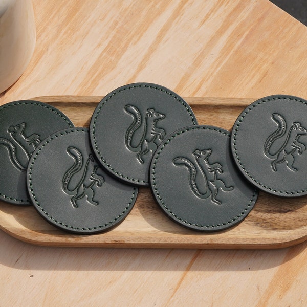 Leather Coasters - Etsy