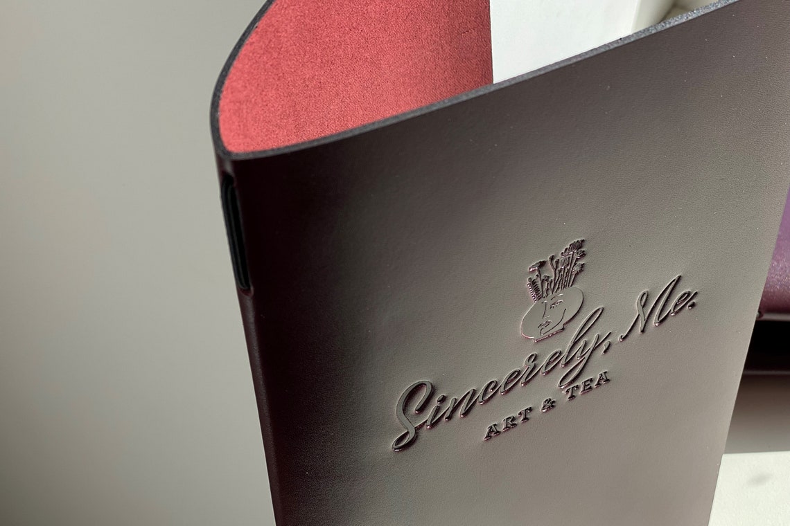 Leather Menu A4-A5 Menu Holder With Embosing Restaurant Menu - Etsy UK