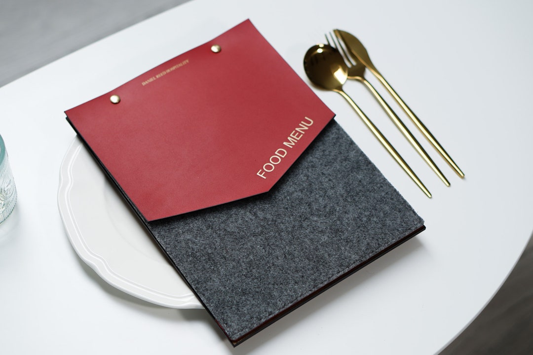 Table Menu Folder Felt Menu Holder Cafe Bar Menu Board Restaurant Menu ...