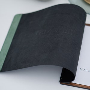 Menu Folder for A4 and US Letter Sheets, Elegant Ashwood and Leather ...