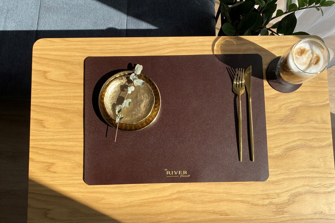 Leather Placemat, Restaurant Table Mat With Personalization. - Etsy