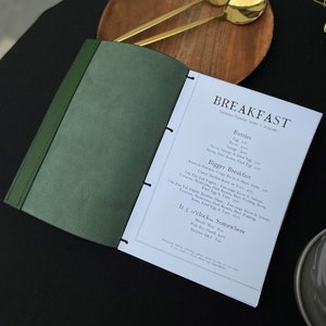 Embossed Leather Menu Cover: A5 Restaurant Menu Folder - Etsy