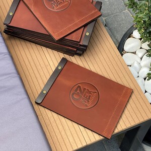 Menu Folder, Leather Menu A4 A5, Leather Menu Cover, Custom Menu Cover ...