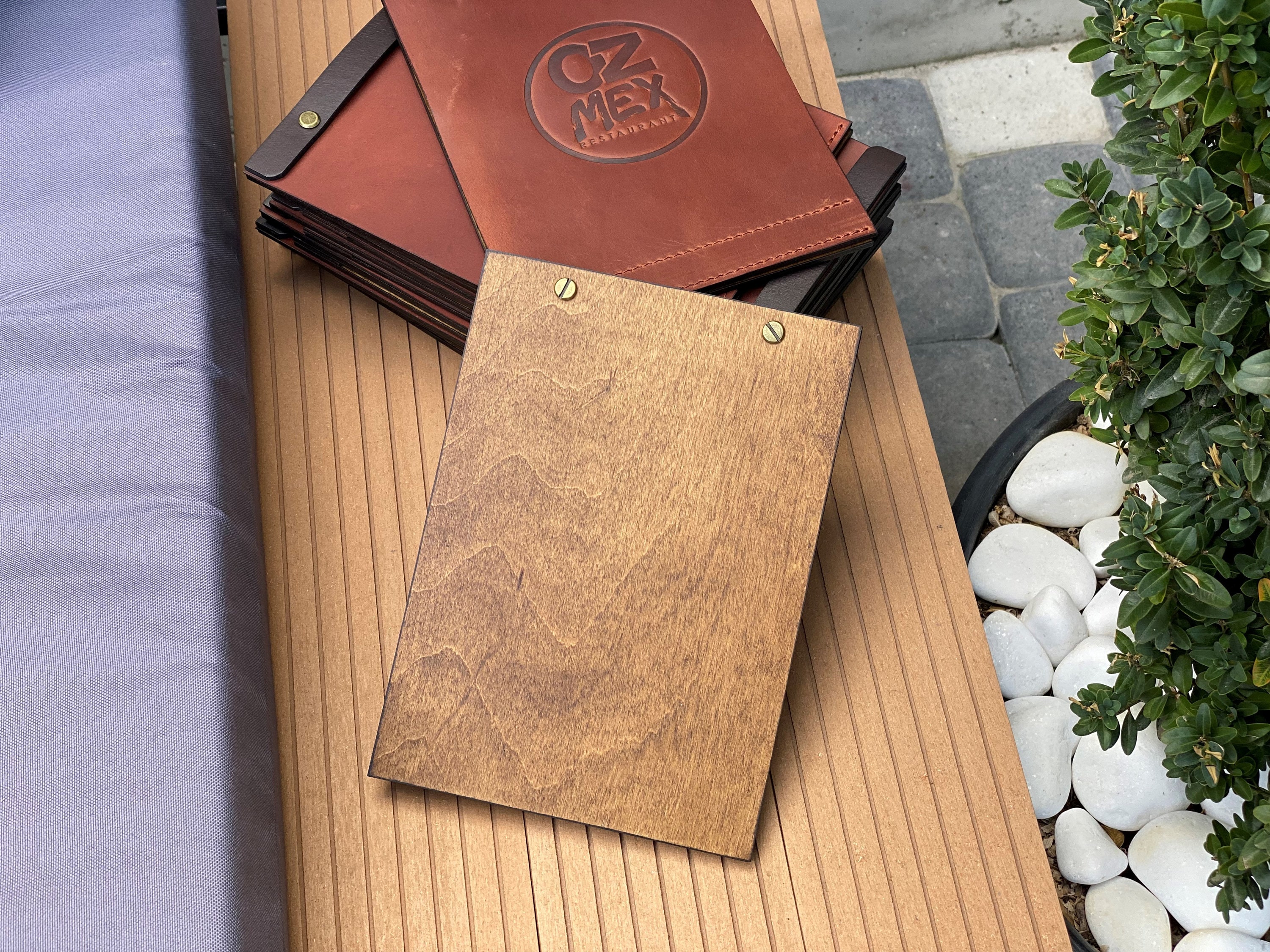 Menu Folder Leather Menu A4 A5 Leather Menu Cover Custom - Etsy