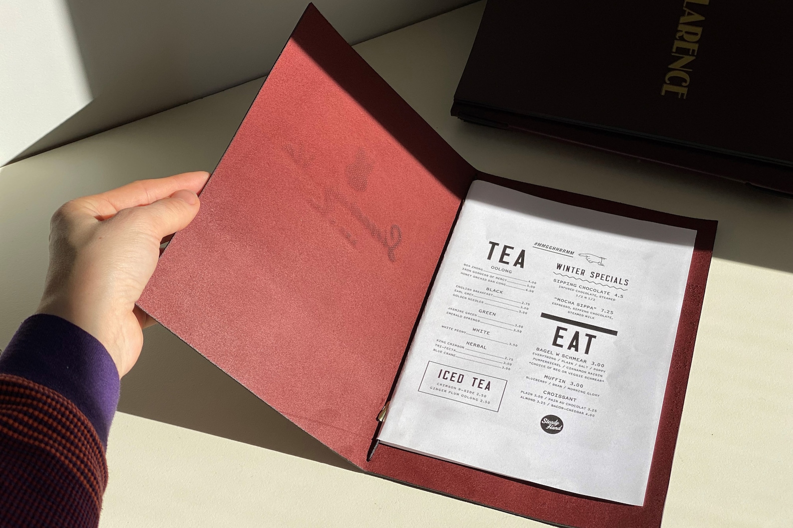 Leather Menu A4-A5 Menu Holder With Embosing Restaurant Menu - Etsy