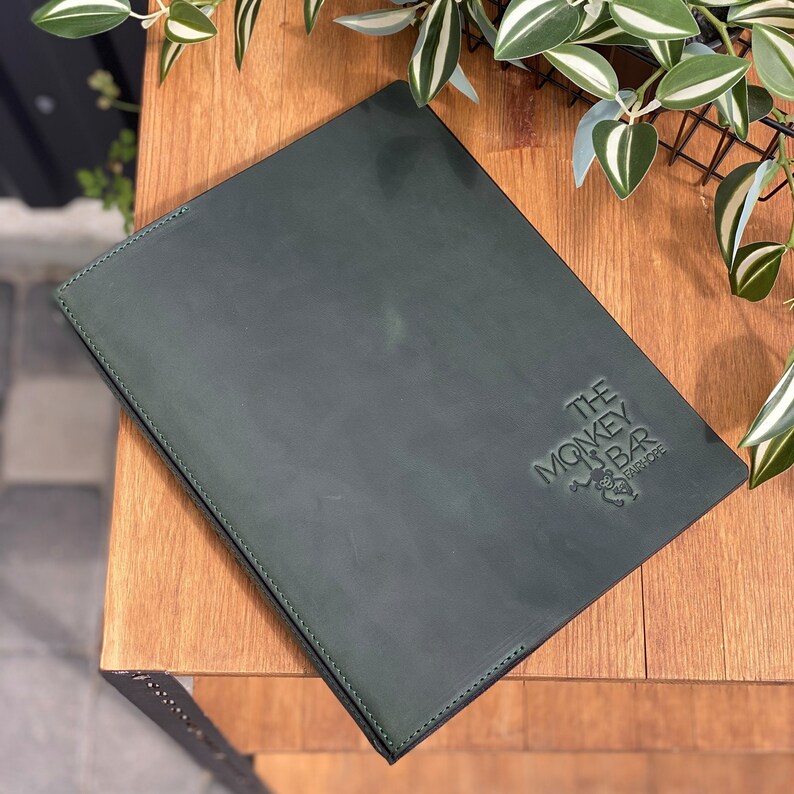 Leather Menu Folder Leather Menu A5 A4 Leather Menu Cover - Etsy