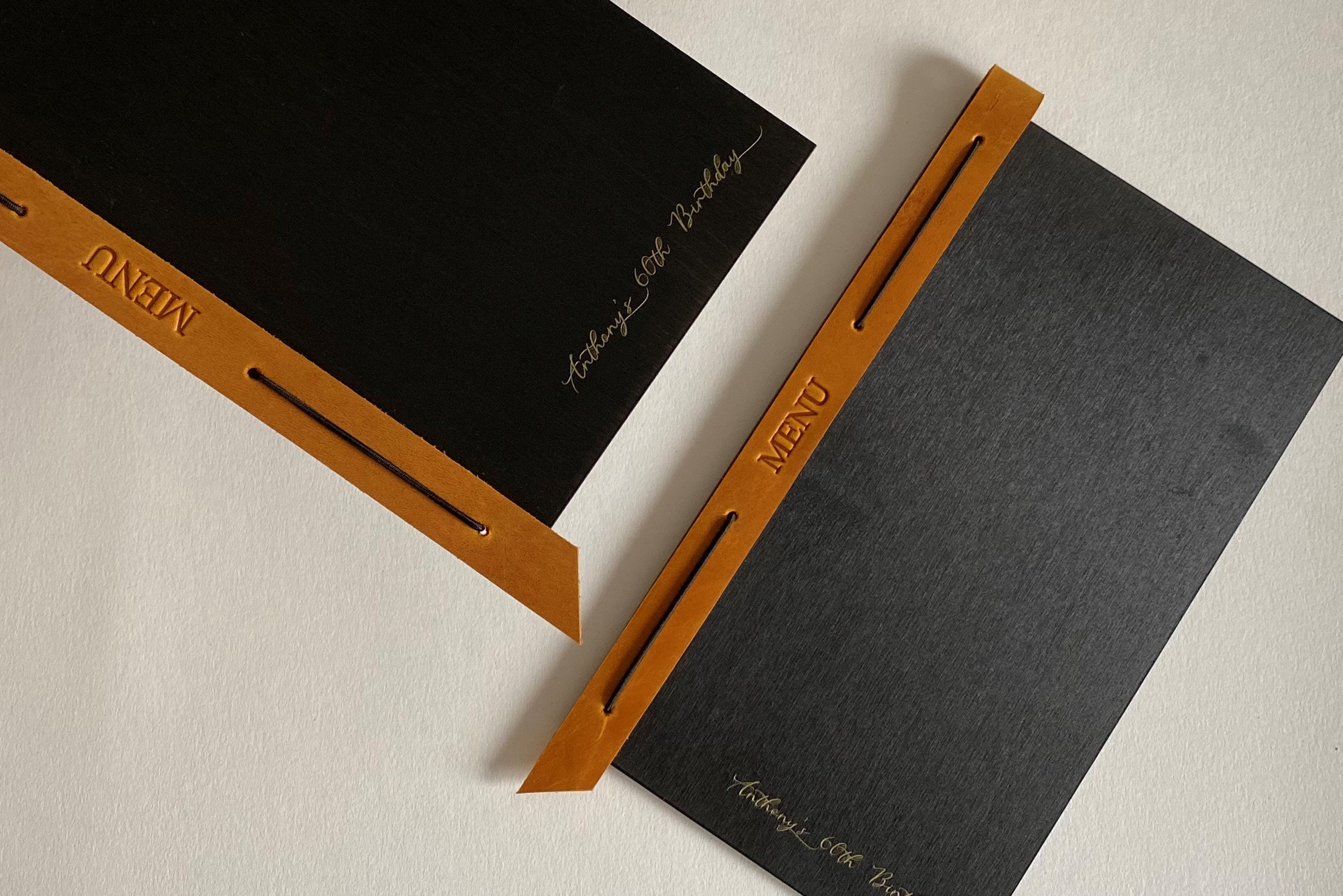 Menu Folder Wooden Menu Legal Size Leather Menu Cover - Etsy