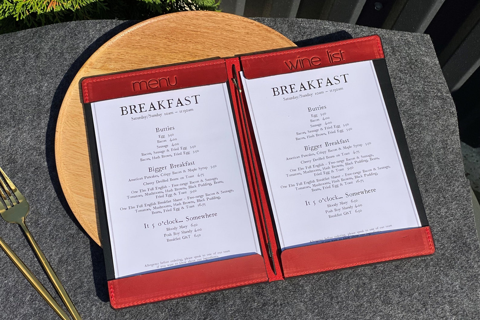 Leather Menu Folder Leather Menu A5 A4 Leather Menu Cover - Etsy