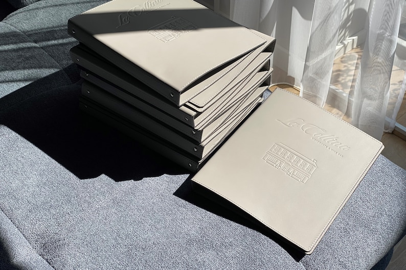 Leather Menu A4 A5 With Ring Binder Mechanism Menu Holder With - Etsy