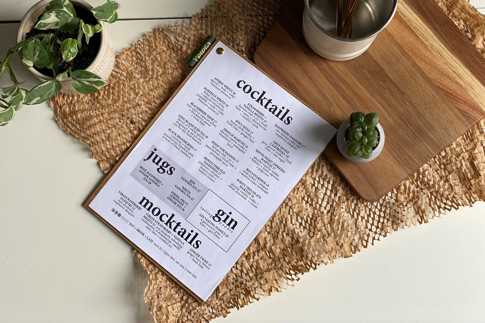 Menu Folder Leather Menu A4 A5 Leather Menu Cover Custom - Etsy