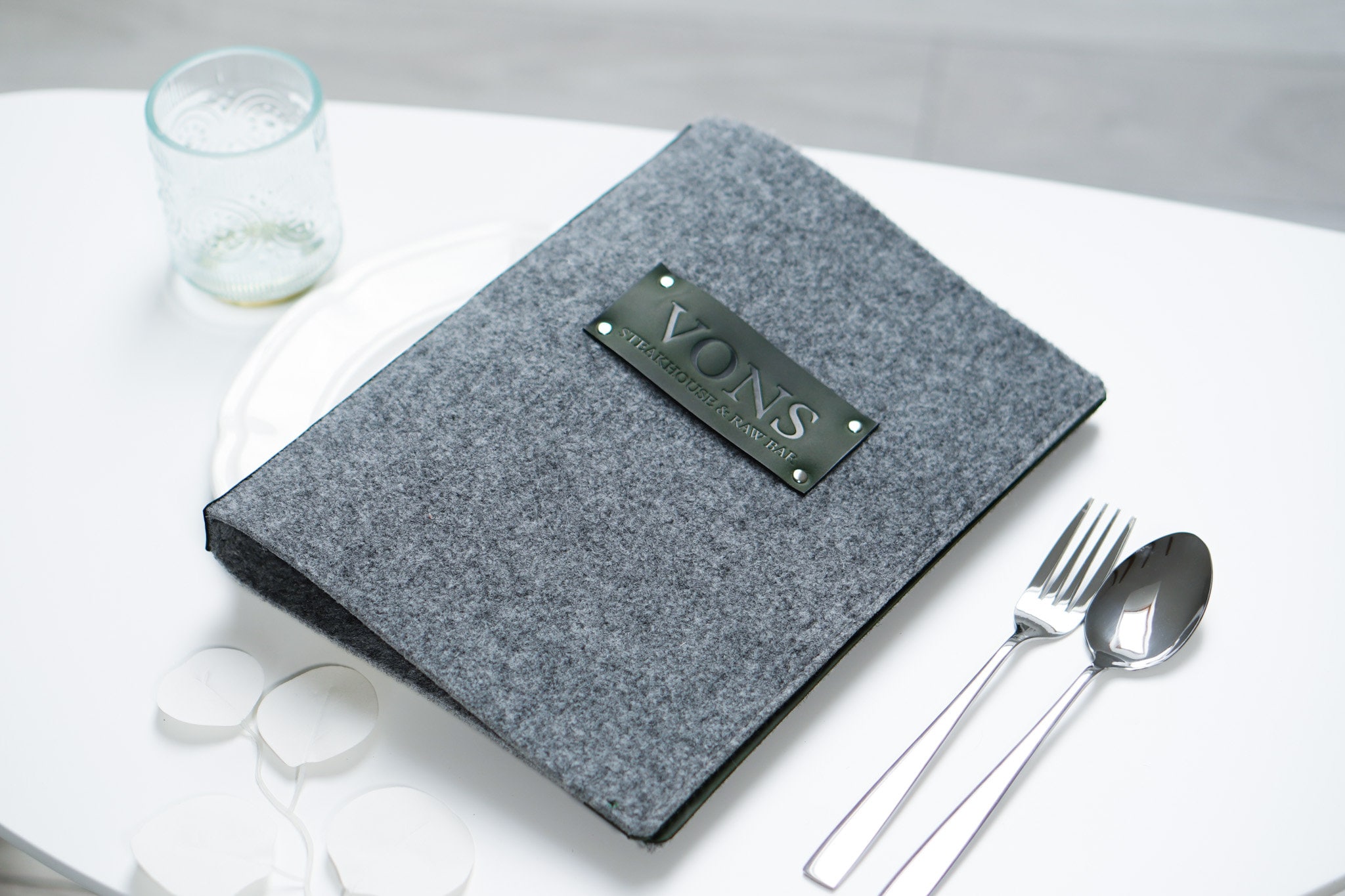 Leather Menu Cover With Ring Binder: Custom Embossed Restaurant Menu - Etsy