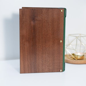 A4/A5, US Letter/half-letter Menu, Elegant Ashwood and Leather Menu ...