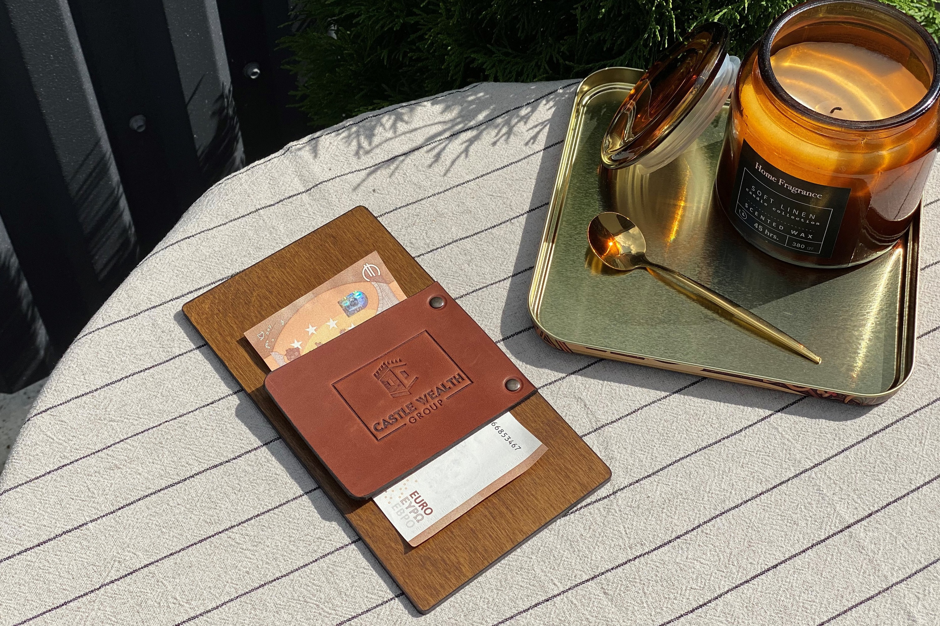 Leather Bill Holder Leather Check Holder Leather Check - Etsy