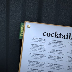 Menu Folder Leather Menu A4 A5 Leather Menu Cover Custom - Etsy