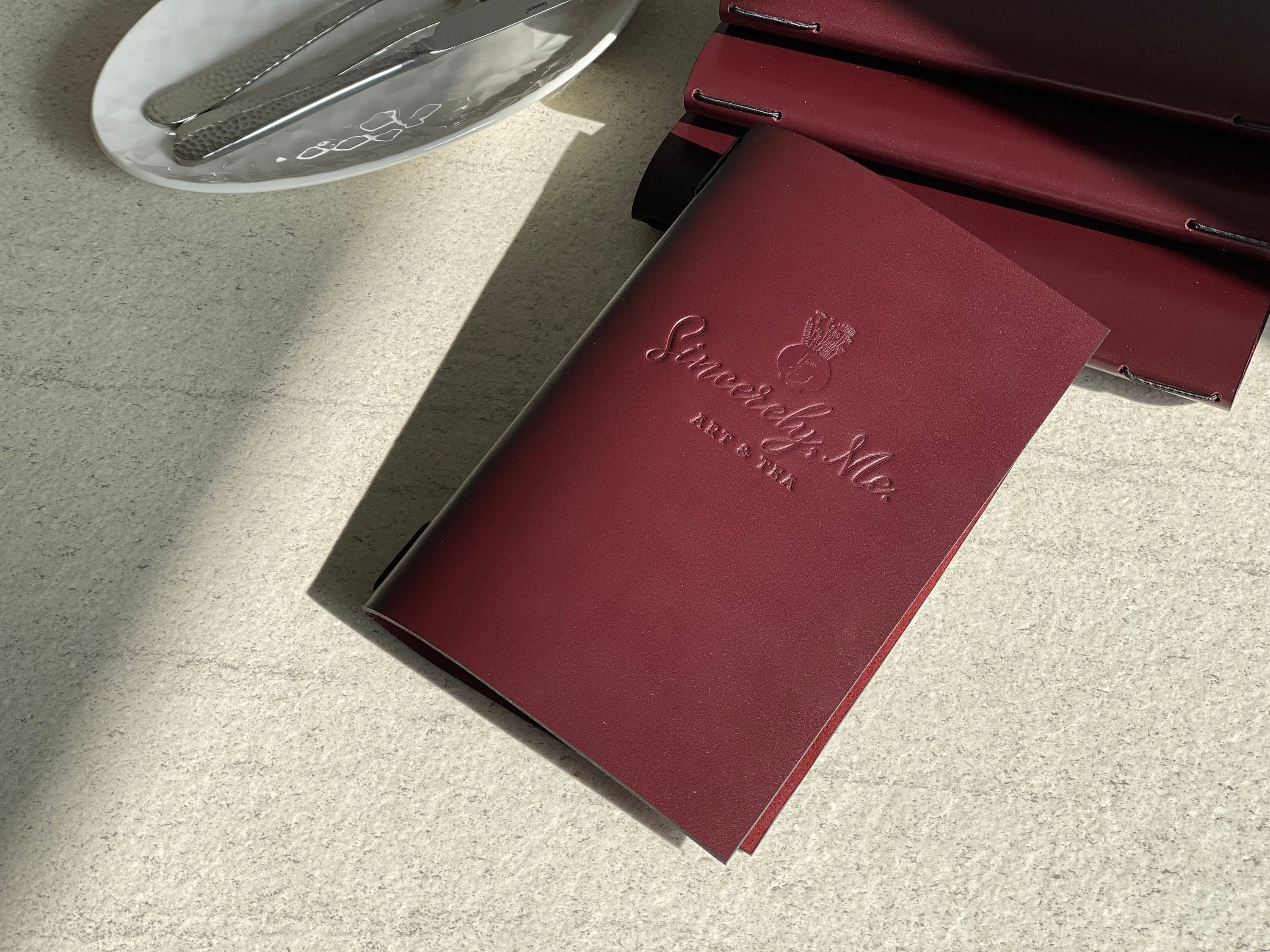 Leather Menu A4-A5 Menu Holder With Embosing Restaurant Menu - Etsy