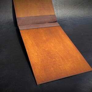 Wooden Menu Folder With Leather Binding Menu Holder - Etsy