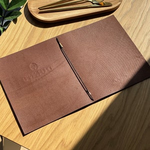 Embossed Leather Menu Holder: Restaurant Menu Cover, A4/A5 - Etsy