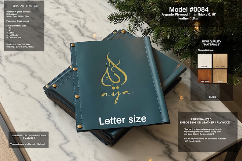 Custom Leather Menu Folder: Restaurant Menu Book, A4 A5 Letter Size - Etsy