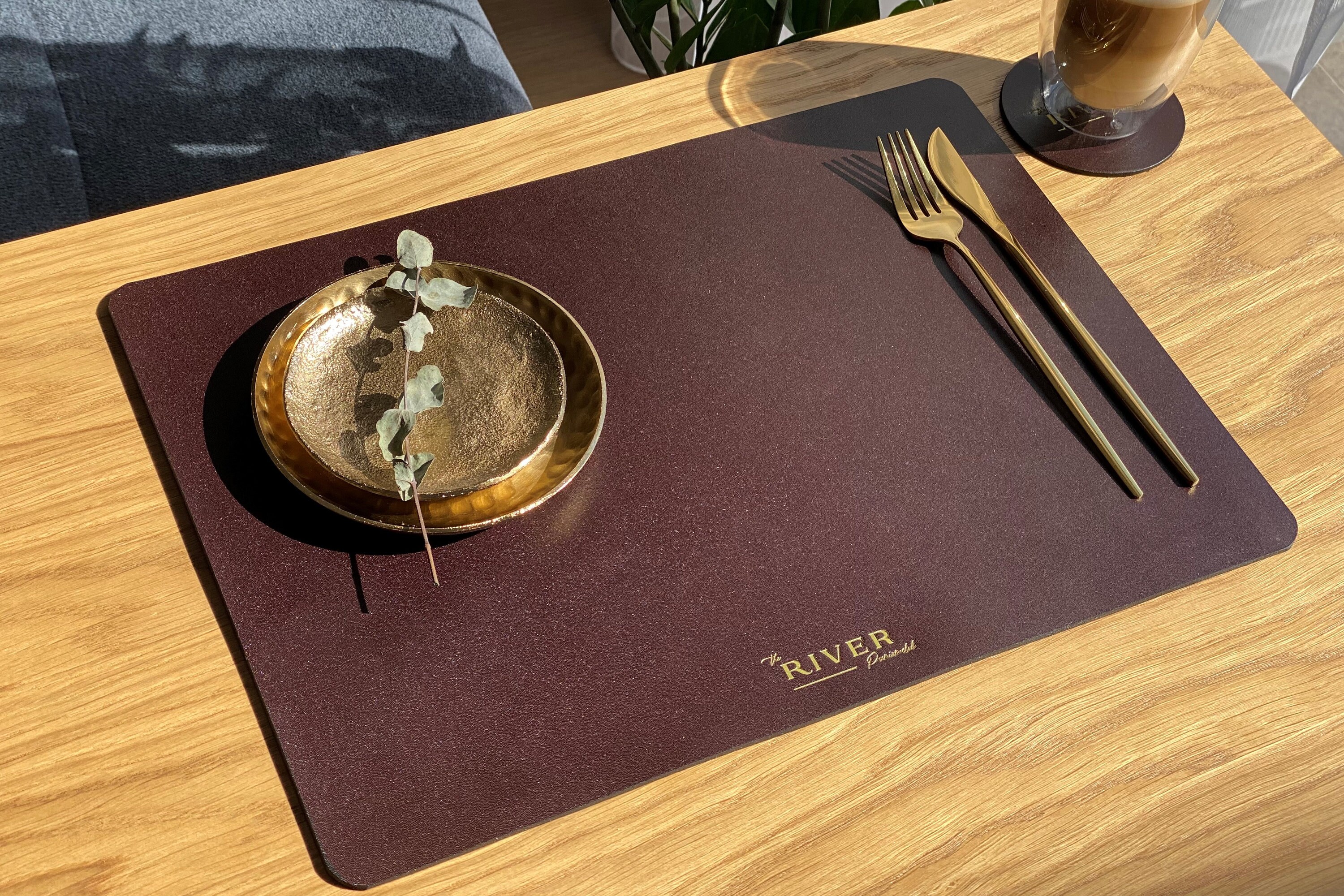 Leather Placemat, Restaurant Table Mat With Personalization. - Etsy