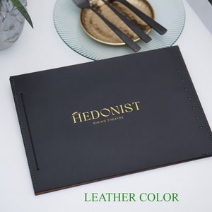 Menu Folder for A4 and US Letter Sheets, Elegant Ashwood and Leather ...