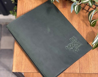 Menu Folder Wooden Menu A4 A5 Leather Menu Cover Custom - Etsy