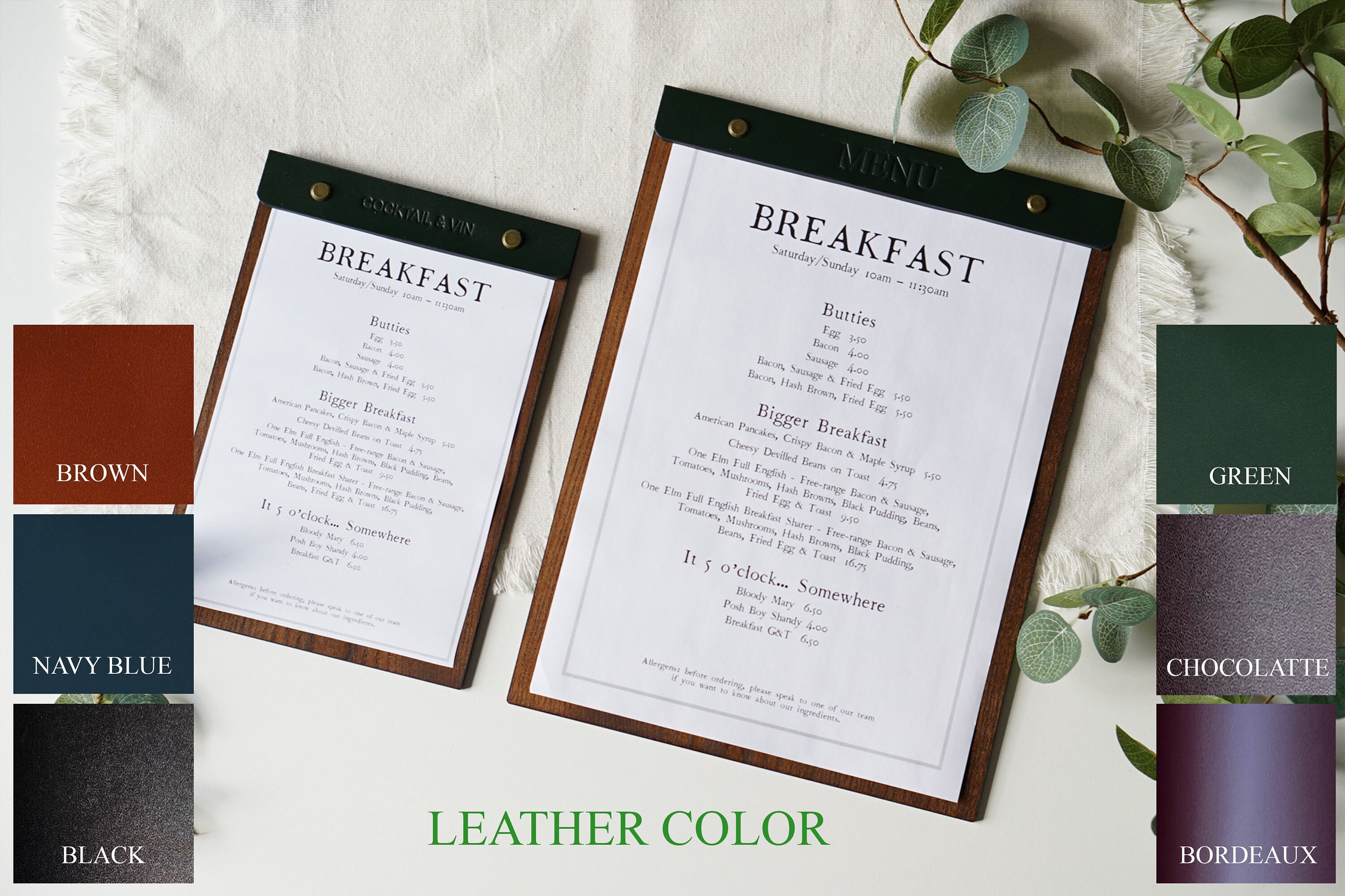 Ashwood Menu Board Menu Folder Letter Size Menu Board A4 - Etsy Australia