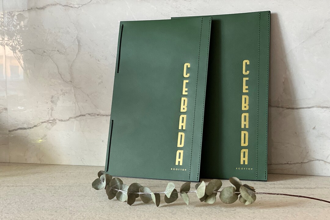 Handcrafted Leather Menu Folder - Legal Size Menu Holder for ...