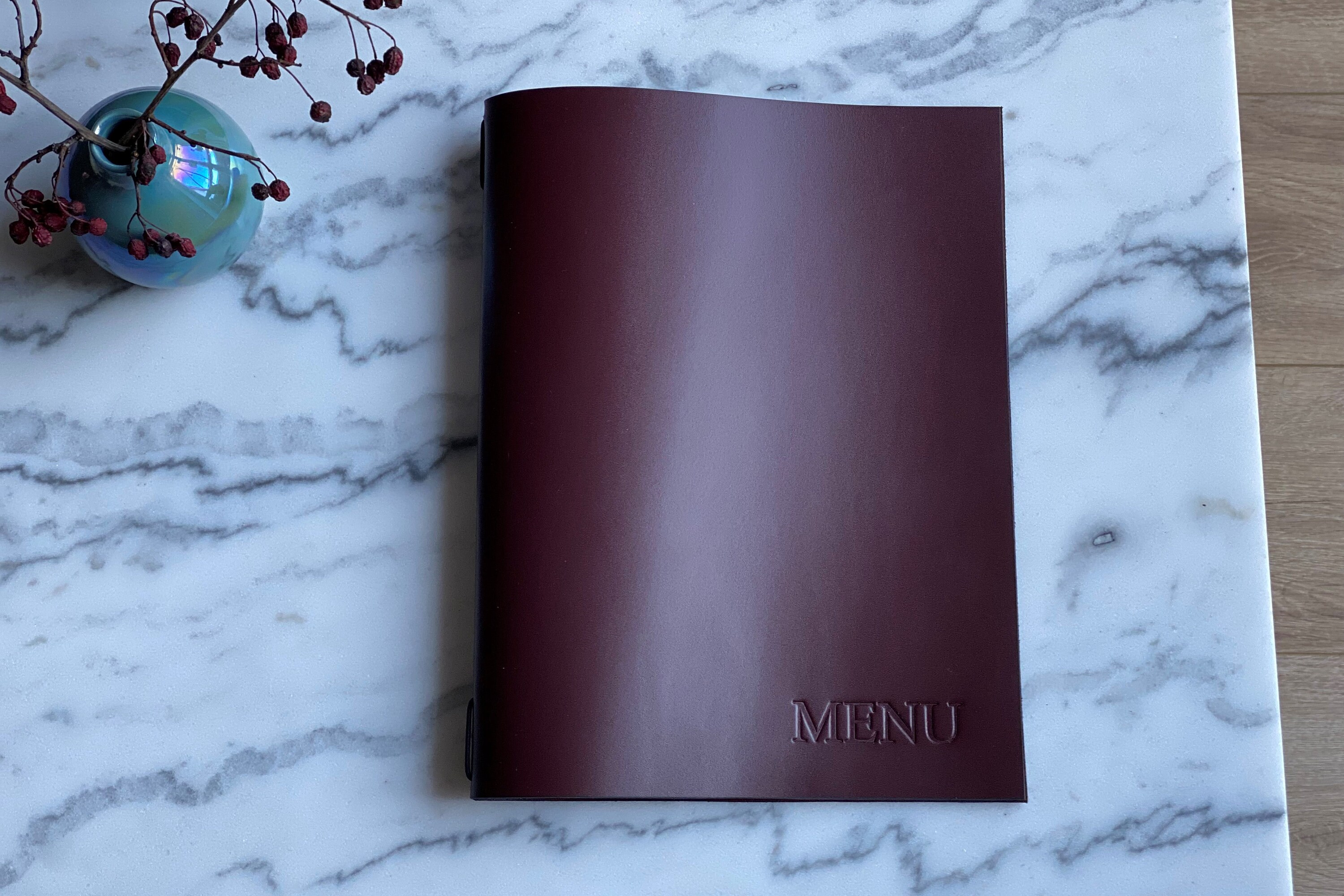 Leather Menu A4-A5 Menu Holder With Embosing Restaurant Menu - Etsy ...