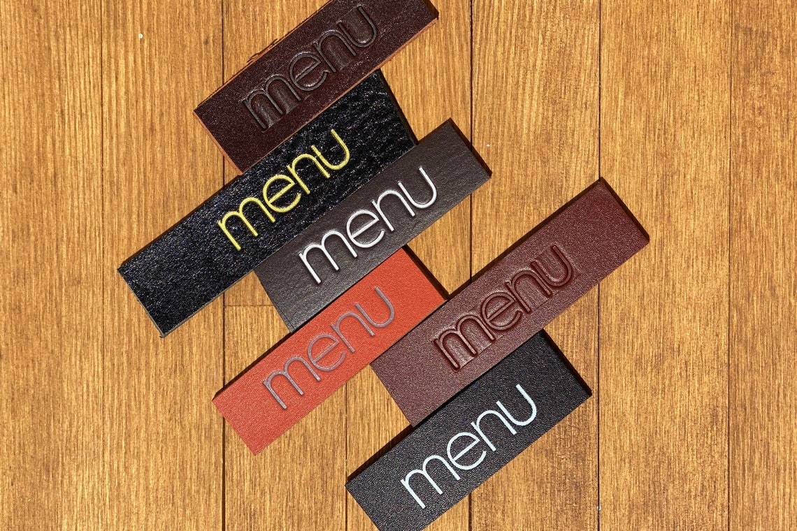 QR Code Menu Sign Scan to View Menu Cafe Sign Leather Menu - Etsy