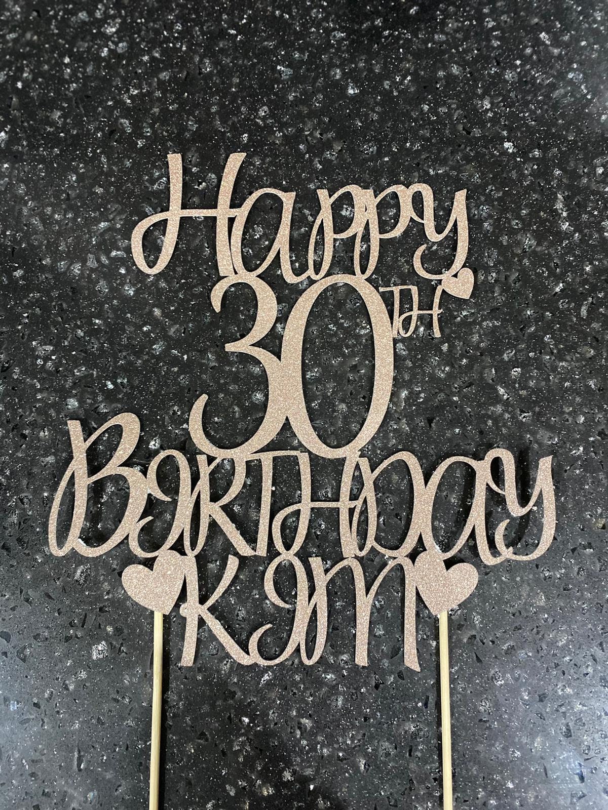 Happy 30th Birthday Cake Topper