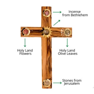 Olive Wood Plain Cross (with Star of Bethlehem) - Holy Land Crosses ...
