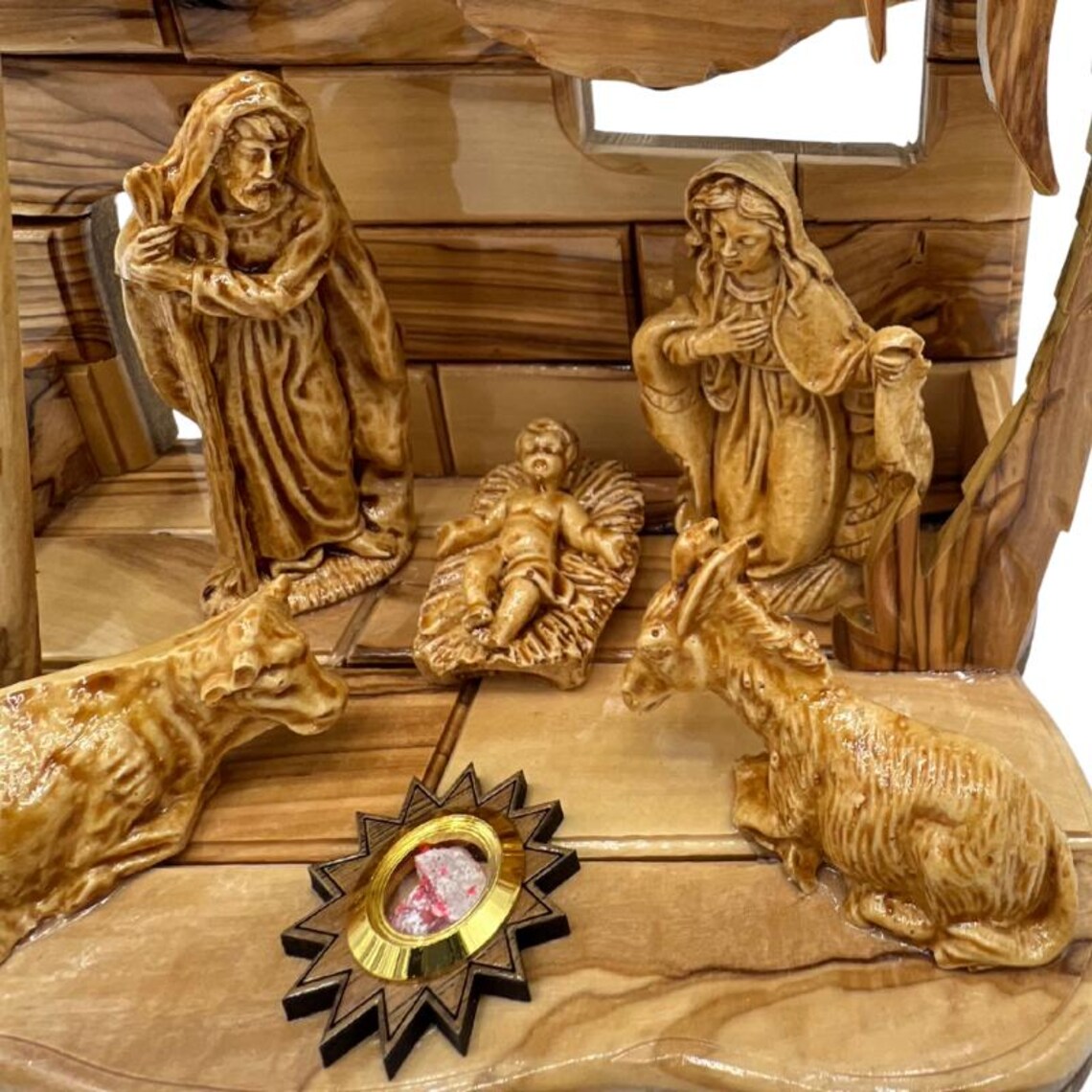 Nativity Scene With Built-in Music Box Made in the Holy Land - Etsy