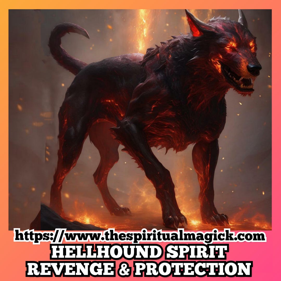 Powerful Hellhound Spirit Companion for Protection Against Curses ...