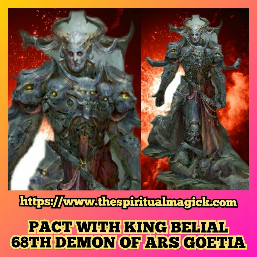Pact With King Belial, Demon of Goetia, Talisman, Occult Amulet - Etsy