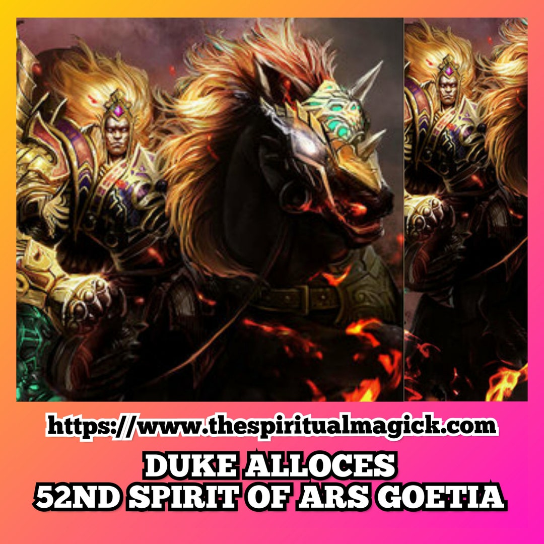 Pact With Duke Alloces Demon of Ars of Goetia, Spirit Companion,reverse ...