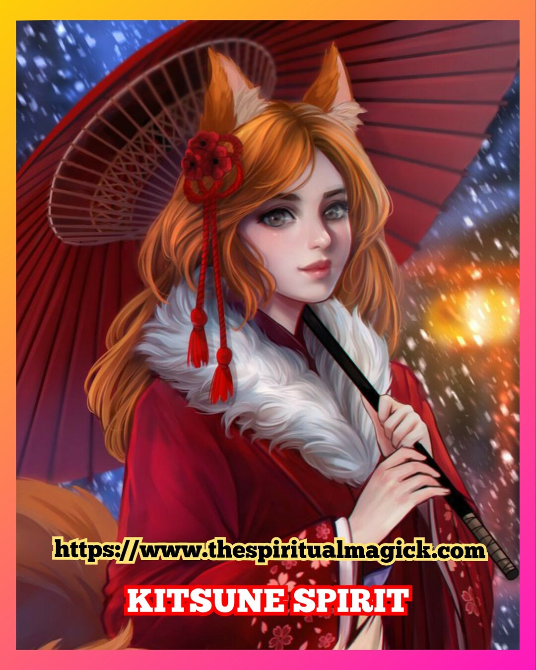 SPIRIT COMPANION ..kitsune Fox Powerful Spirit Money Abundance Psychic ...