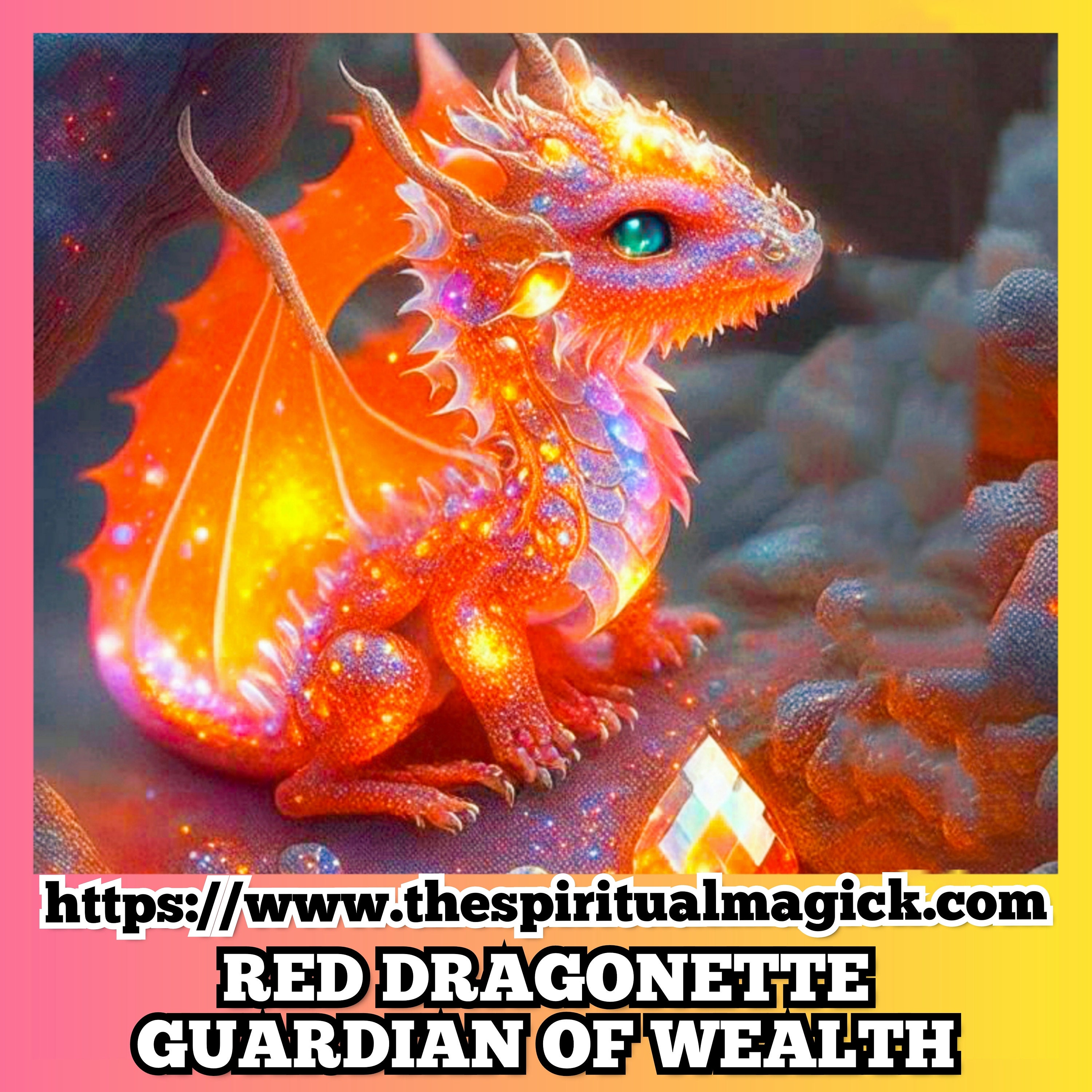 Red Dragonette Spirit Companion: Wealth Binding Conjuration - Etsy