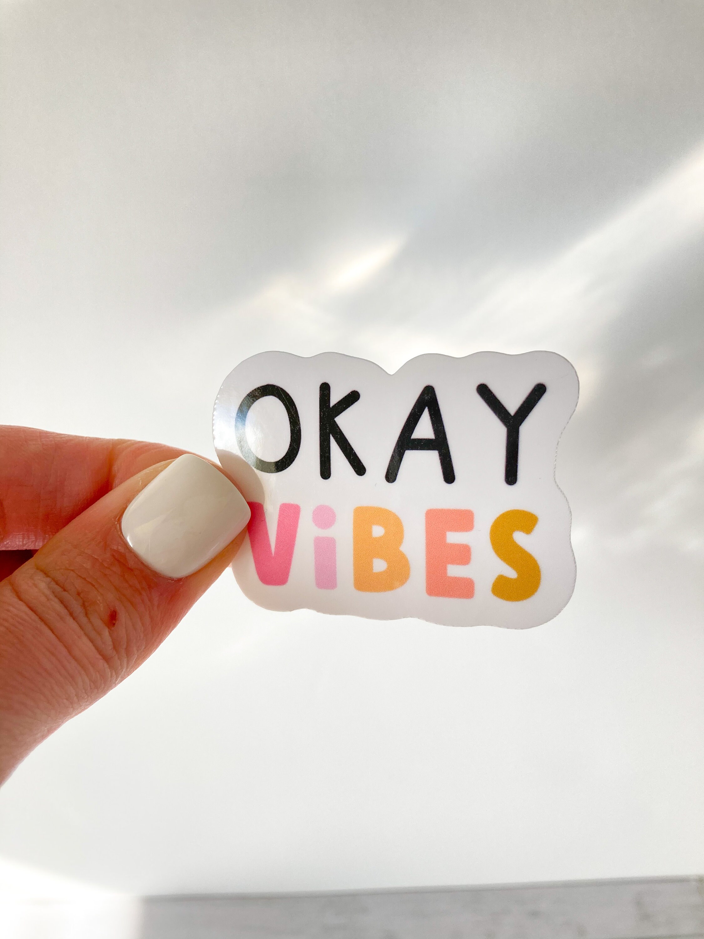 Okay Vibes Sticker Quote Sticker Water Bottle Sticker | Etsy