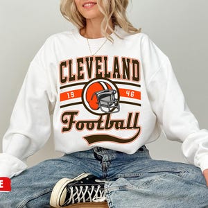 Cleveland Football Crewneck Sweatshirt, Browns Sweatshirt, Vintage ...