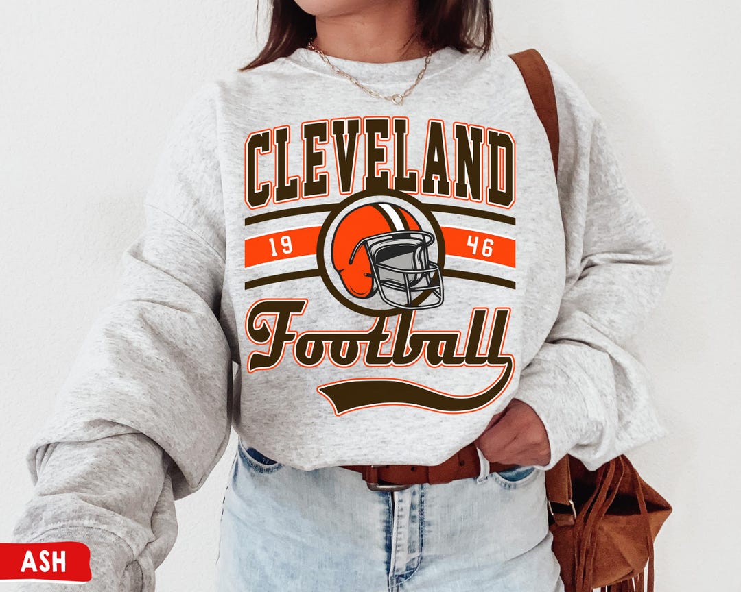 Cleveland Football Crewneck Sweatshirt, Browns Sweatshirt, Vintage ...