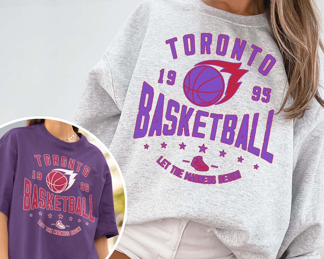 Vintage Toronto Basketball Sweatshirt T-shirt, Toronto Raptor Sweater ...
