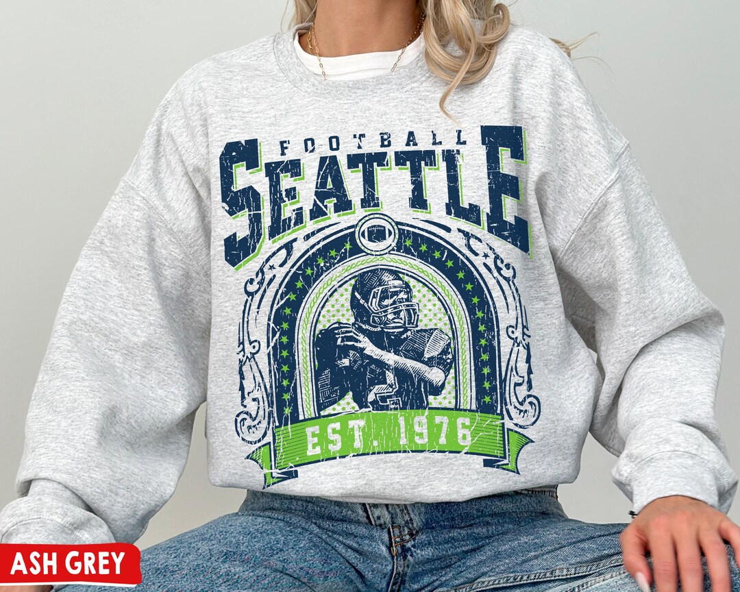 Vintage Style Seattle Football Crewneck Sweatshirt / T-shirt, Seahawks ...