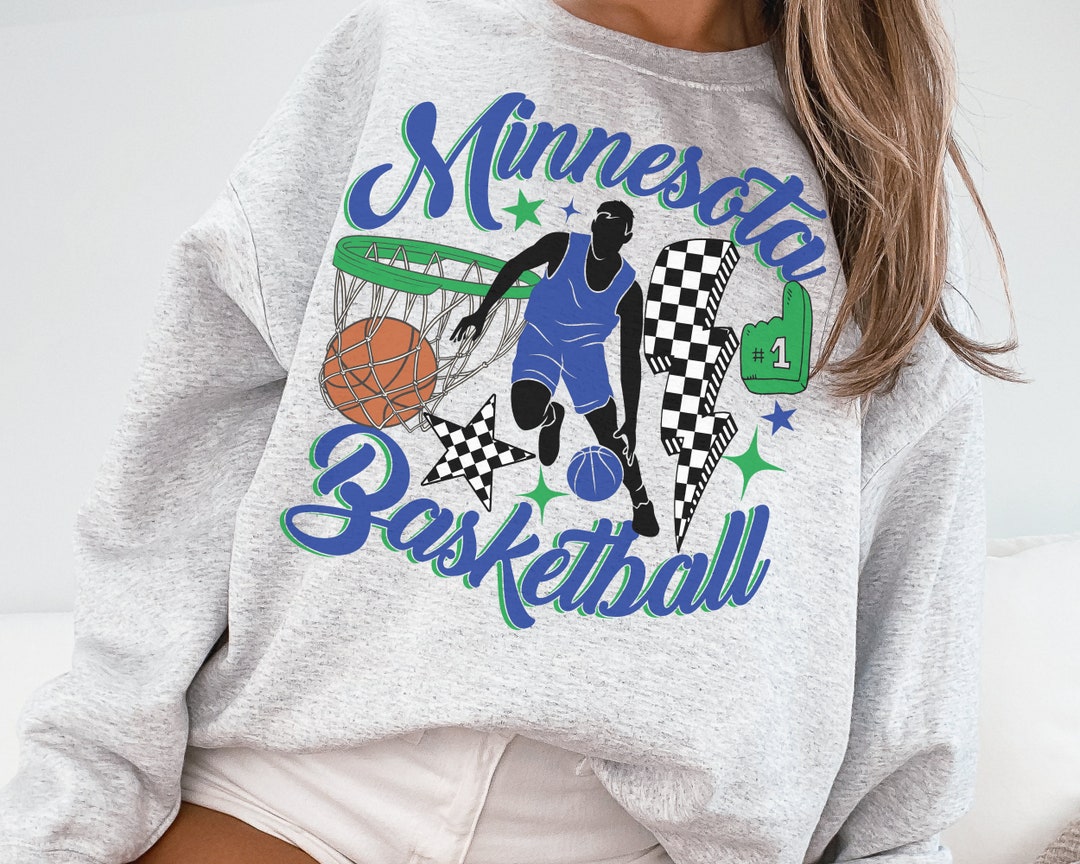 Retro Groovy Minnesota Timberwolve Crewneck Sweatshirt \ T-shirt ...