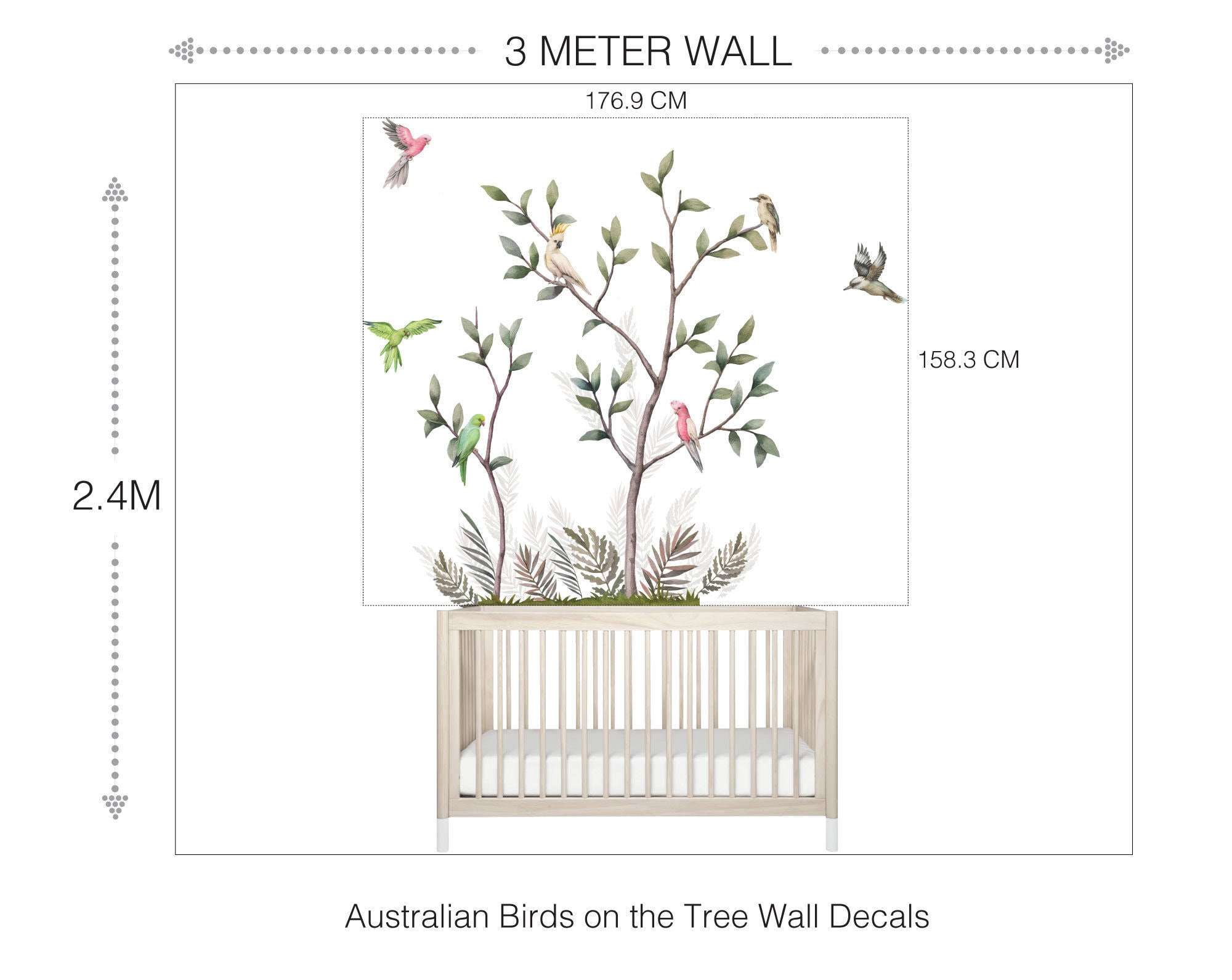 Australian Birds on the Tree Wall Decals - Etsy Australia