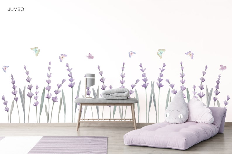 Lavender Wall Decal - Etsy